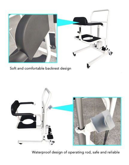 Medical portable electric easy hydraulic move wheel toilet equipment ...