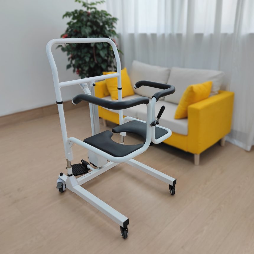 New custom medical electric patient lift transfer chair with commode