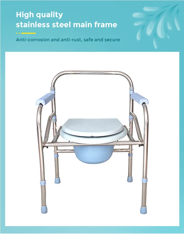 Comfortable Toilet Commode Chair for Elderly and Disabled Individuals
